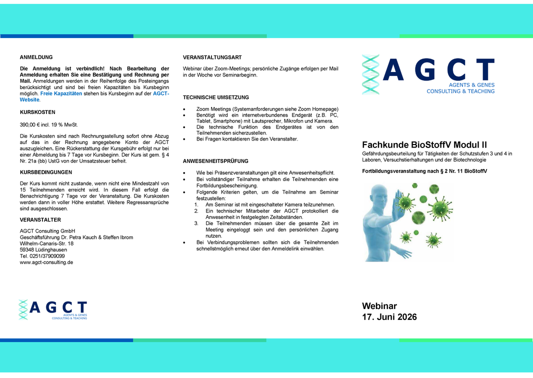 Unverhofft kommt oft: TRBA 100 seit dem 19.11.2025 neu – AGCT ...