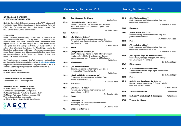 AGCT Projektleiterkurse (2-Tageskurse) – AGCT Consulting GmbH